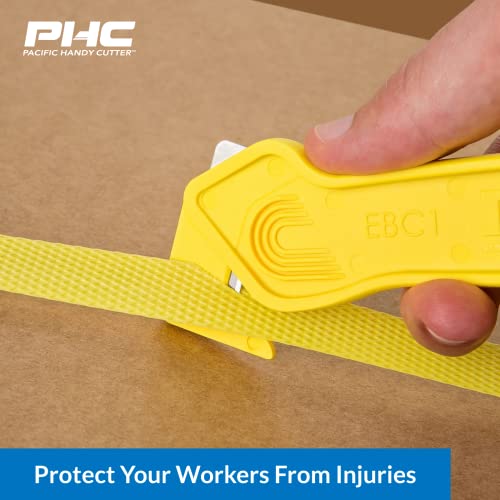 Pacific Handy Cutter EBC1 Concealed Safety Cutter, Safe and Efficient Cutting for Shrink Wrap, Stretch Wrap, Cardboard, Tape, Plastic Straps, and much more