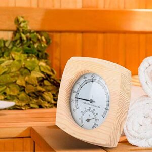 Wood Sauna Thermometer, Sauna Room Hygrometer Thermometer Digital Sauna Temperature Meter Humidity Meter Used in Sauna Room, Bathroom, Sweat Stream Room etc