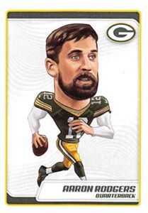 2019 nfl stickers collection #385 aaron rodgers green bay packers fathead (small, thin, peelable official panini sticker football card)