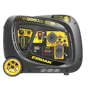 firman w03382 inverter 3650/3300w electric start gasoline powered parallel ready portable generator black