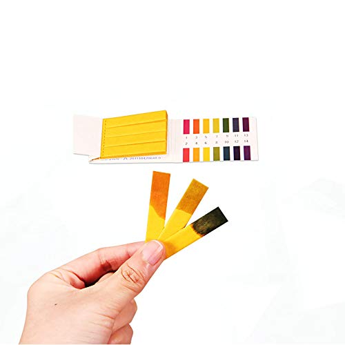 PZRT 2-Pack PH 1-14 & PH 6.4-8.0 PH Test Strips Extensive Precision Test Paper Color Chart Water Soil Testing Kit