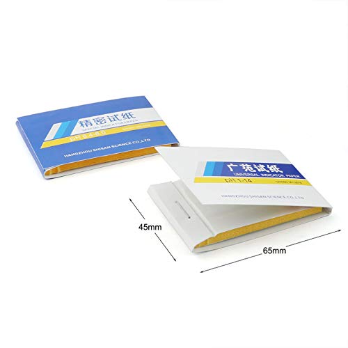 PZRT 2-Pack PH 1-14 & PH 6.4-8.0 PH Test Strips Extensive Precision Test Paper Color Chart Water Soil Testing Kit