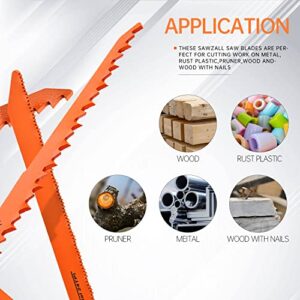 Luckyway 28-Piece Reciprocating Saw Blades Set, Sawzall Saw Blades Set, Pruner Saw Blades Set for Wood Metal Cutting