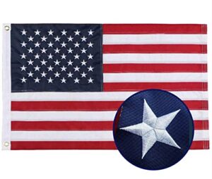 duduta 2x3 feet american flag nylon usa flag outdoor indoor us flag embroidered stars sewn stripes brass grommets