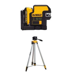 dewalt dw0825lg 12v 5 spot + cross line laser, green with dw0881t laser tripod