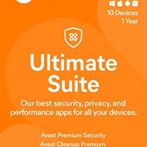 Avast Ultimate 2024 | Antivirus+Cleaner+VPN | 10 Devices, 1 Year [PC/Mac/Mobile Download]