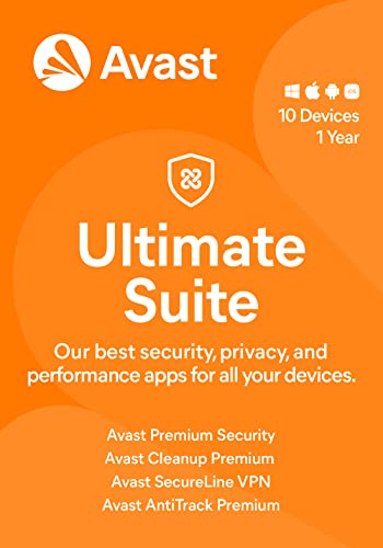 Avast Ultimate 2024 | Antivirus+Cleaner+VPN | 10 Devices, 1 Year [PC/Mac/Mobile Download]