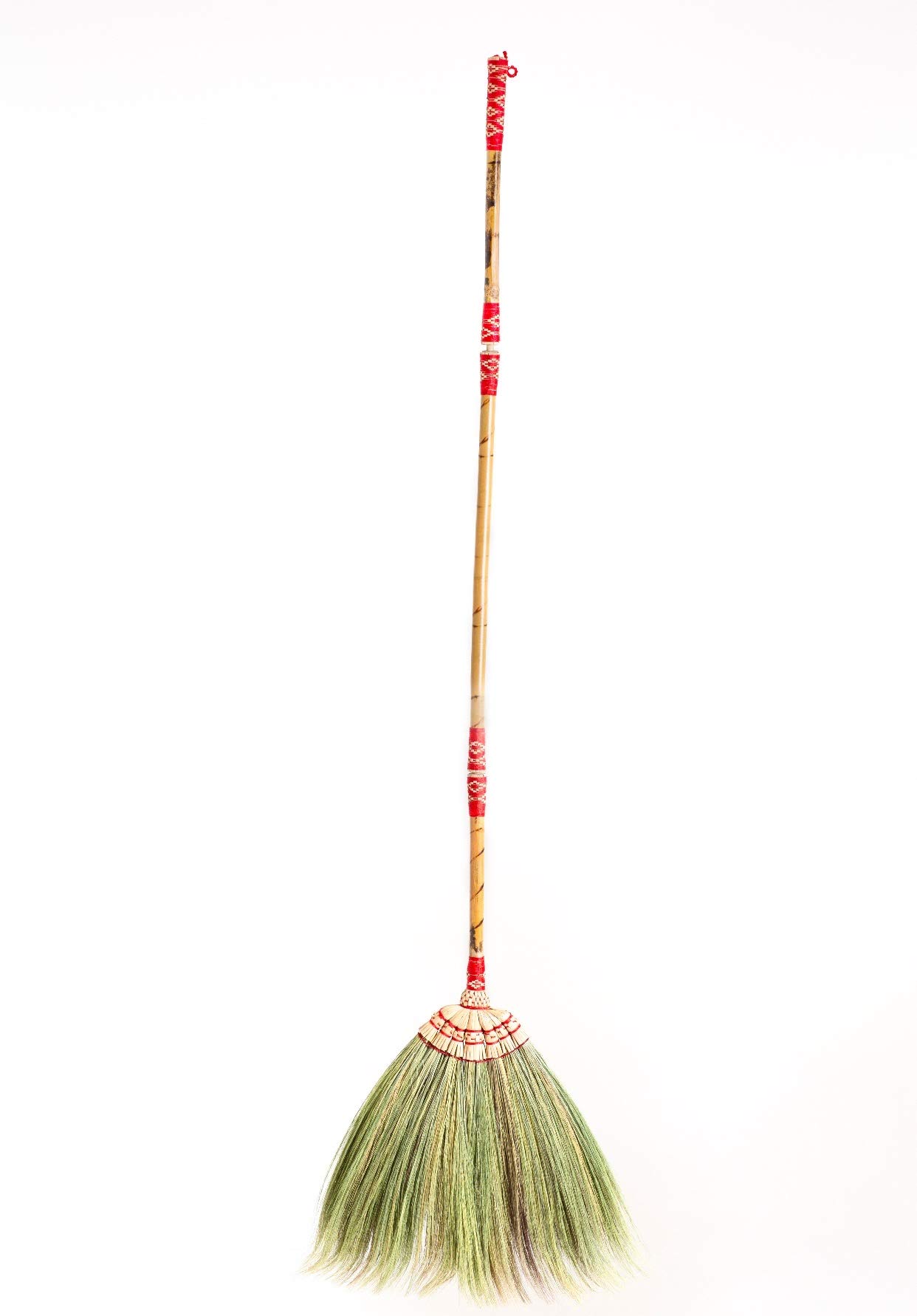 4 in 1 Natural Grass Broom Set by SN SKENNOVA -Traditional Sweeping Broom Thai Handmade Broom Handmade Kitchen Broom Asian Broom (24" 34" 44" 58")