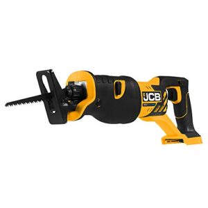 jcb tools - jcb 20v cordless reciprocating saw power tool - without battery - for demolition, remodeling, drywall cutting, branch cutting, wood, plastic, metal, pruning - bare unit