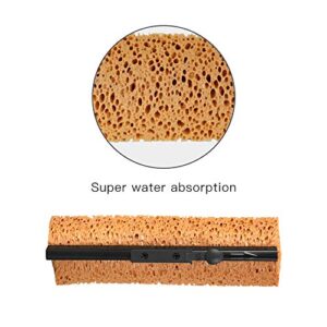 Yocada Sponge Mop Replacement Refill Head Home Commercial Use Tile Floor Bathroom Garage Cleaning Easily Dry Wringing 2 PCS