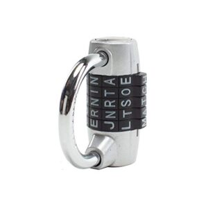 Combination Padlock - 5 dials, Locker Locks Set Your own Word Combination Padlock, 1 Pack, (Silver)