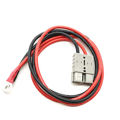 AYECEHI Ring Terminal Connector Extension Cable 10AWG Battery Adapter Cable,with O-Type Terminal and 45A Connector [1 m/3.3ft]