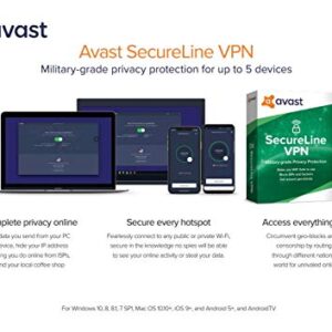 Avast SecureLine VPN 2023 | 10 Devices, 1 Year [PC/Mac/Mobile Download]