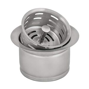 ruvati deep garbage disposal flange with basket strainer for kitchen sinks - stainless steel - rva1049st