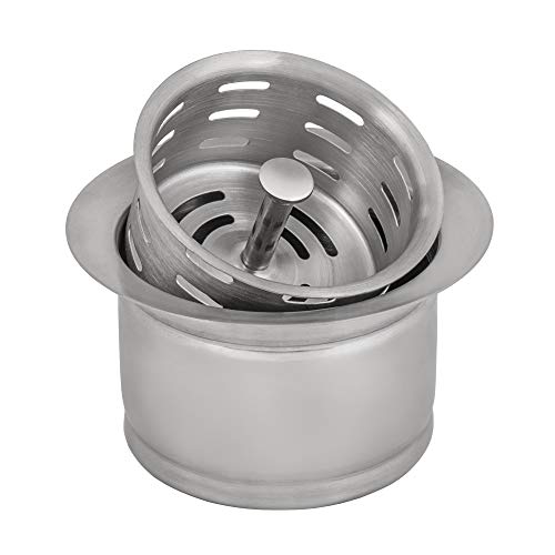 Ruvati Deep Garbage Disposal Flange with Basket Strainer for Kitchen Sinks - Stainless Steel - RVA1049ST