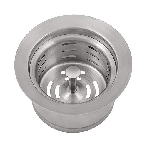 Ruvati Deep Garbage Disposal Flange with Basket Strainer for Kitchen Sinks - Stainless Steel - RVA1049ST