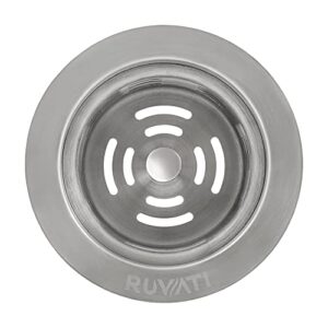 Ruvati Deep Garbage Disposal Flange with Basket Strainer for Kitchen Sinks - Stainless Steel - RVA1049ST