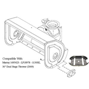 Outdoor Power 2 Pieces Snow Blower Skid Shoe Replaces Murray 1727854BMYP Skid Shoe for Murray 1687050 - Grass Mulcher Kit 50"