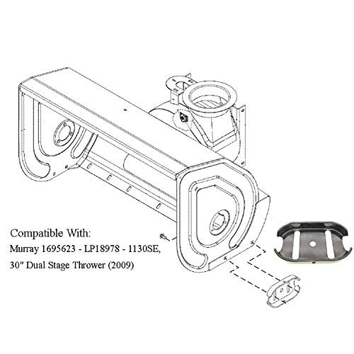 Outdoor Power 2 Pieces Snow Blower Skid Shoe Replaces Murray 1727854BMYP Skid Shoe for Murray 1687050 - Grass Mulcher Kit 50"