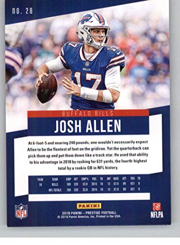 2019 Panini Prestige #28 Josh Allen Buffalo Bills NFL Football Card NM-MT