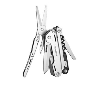 roxon s801s storm 16 in 1 multitool pliers edc for camping, outdoor with lockable saw blade with nylon case (s801s)