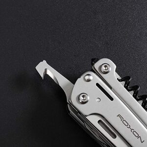 ROXON S801S STORM 16 in 1 multitool pliers EDC for Camping, Outdoor with Lockable Saw Blade with Nylon Case (S801S)