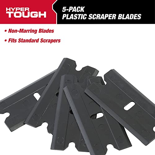 Hyper Tough 5 Piece Plastic Scraper Blades