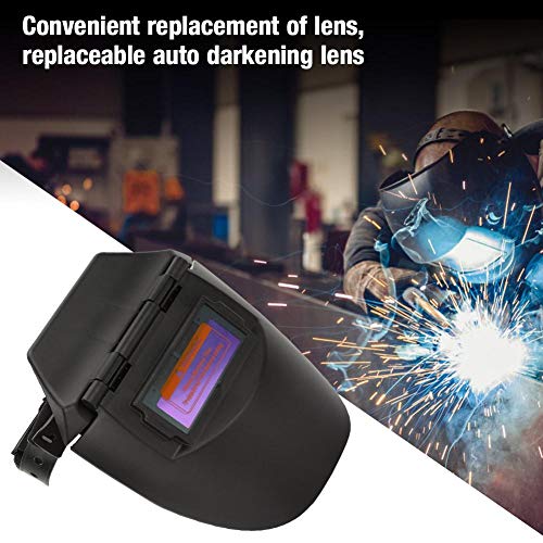 Idalinya Welding Helmets Solar Auto Darkening Photoelectric Welding Mask Welder Face Shield Half Helmet(Black)