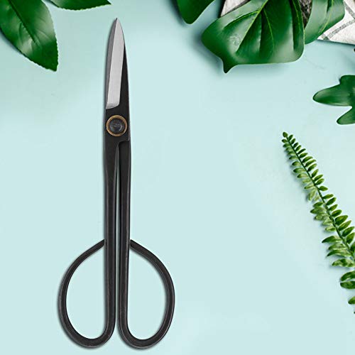 Hakeeta Bonsai Scissors, 205mm Long Handle Scissors Stainless Steel for Pruning Shear Bud Leaves, Bonsai Trimming Tool Garden Equipment Set.