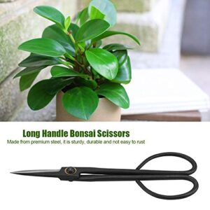 Hakeeta Bonsai Scissors, 205mm Long Handle Scissors Stainless Steel for Pruning Shear Bud Leaves, Bonsai Trimming Tool Garden Equipment Set.