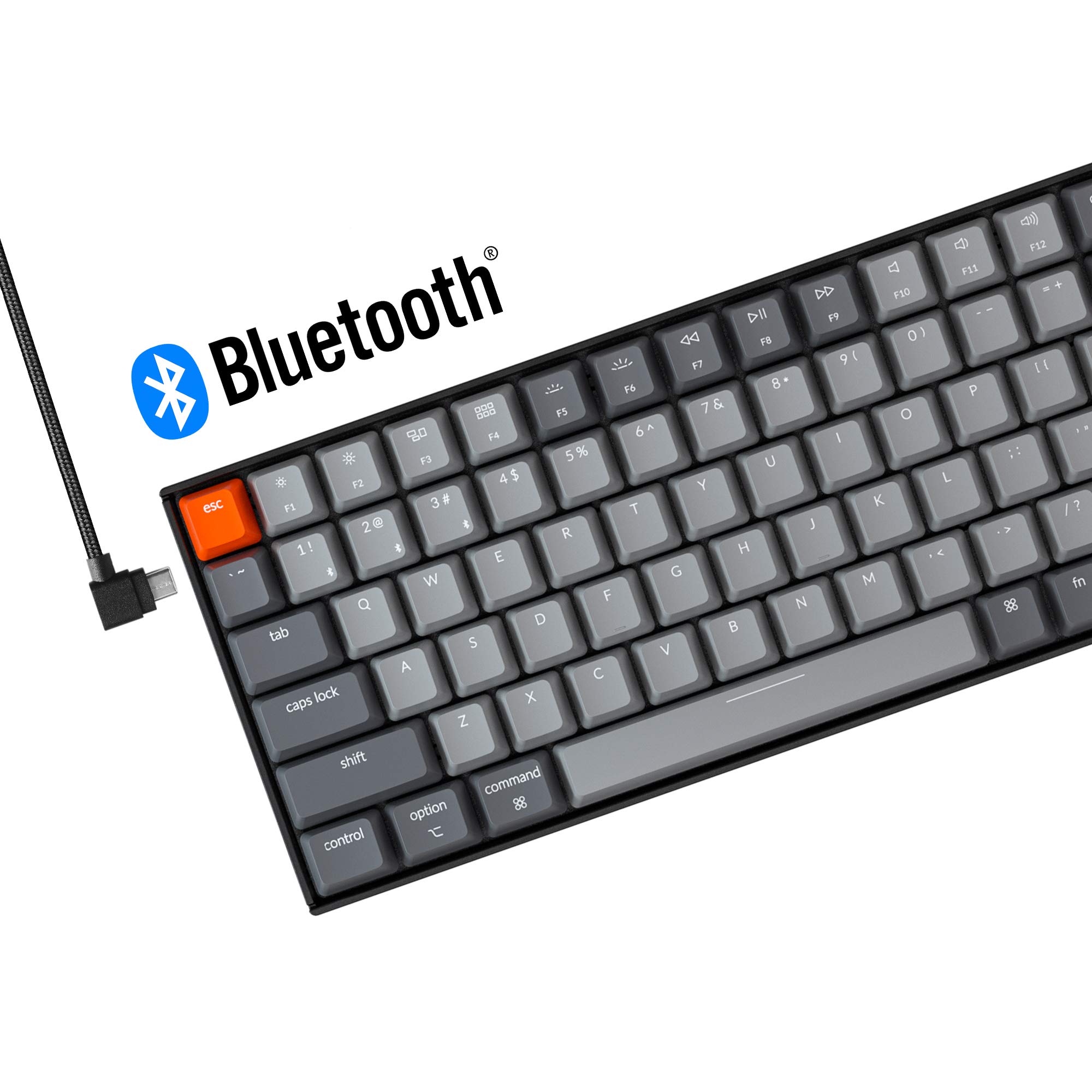 Keychron K4 96% Layout 100 Keys Wireless Bluetooth 5.1/Wired USB Mechanical Gaming Keyboard with Gateron G Pro Brown Switch White LED Backlight N-Key Rollover for Mac Windows PC-Version 2