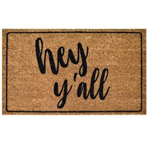 ninamar door mat hey y'all natural coir – 29.5 x 17.5 inch