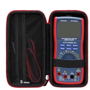 aproca hard storage travel case for astroai digital multimeter trms 6000 counts volt meter