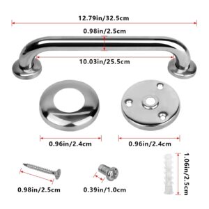 2 Pack Shower Grab Bar, Stainless Steel Bathroom Grab Bar, Shower Handle Bath Handle, Safety Bars for Shower Chair Bench, Grab Bars Senior, Elderly, Handicap(12 Inch)