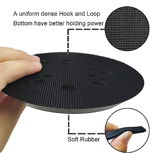 5 Inch 8 Hole Replacement Sander Pad for Makita BO5010 BO5030K BO5031K BO5041K Orbital Sander -5" Hook and Loop Sanding Pad for Wood and Automative Sander