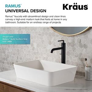 KRAUS Novis Single Handle Vessel Sink Bathroom Faucet with Pop-Up Drain in Spot Free Stainless Steel, KVF-1220SFS