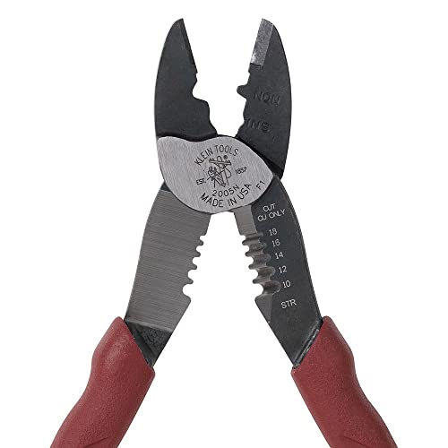 Klein Tools 2005N Wire Cutter,Stripper, Crimper Tool, Strips 10-18 AWG Stranded, Crimps 10-22 AWG Terminals with Shear Cutter