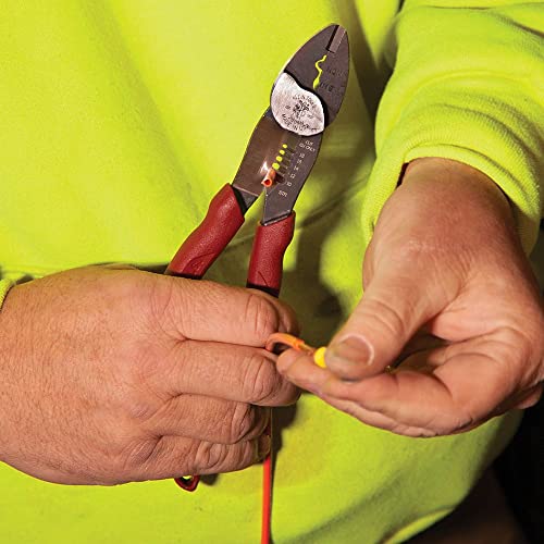 Klein Tools 2005N Wire Cutter,Stripper, Crimper Tool, Strips 10-18 AWG Stranded, Crimps 10-22 AWG Terminals with Shear Cutter