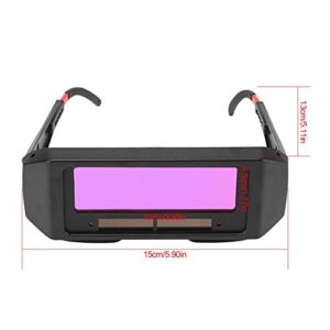 Canyita Welder Glasses, Solar Auto Darkening Safety Protective Welding Glasses Mask Helmet for Gas Welding Steel Welding