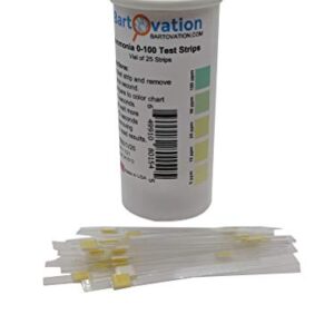 Ammonia Test Strips 0-100 ppm [Vial of 25 Strips] for Industrial Applications