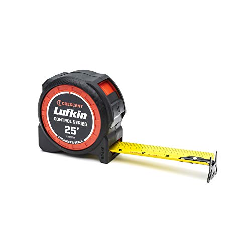 Crescent Lufkin 1-3/16 x 25' Command Control Series Yellow Clad Engineers Tape Measure - L1025CD