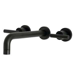 kingston brass ks8020cml manhattan tub faucet, matte black, 12.5 x 10 x 3.06