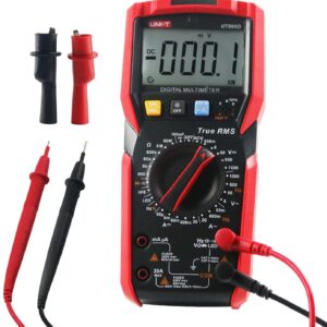 UNI-T UT89XD Digital Multimeter,TRMS 6000 Counts Volt Meter Manual Ranging,Measures AC/DC Voltage Tester,Resistance,Capacitance,Diode,NCV,Temperature,LED Test (UT89XD)