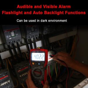 UNI-T UT89XD Digital Multimeter,TRMS 6000 Counts Volt Meter Manual Ranging,Measures AC/DC Voltage Tester,Resistance,Capacitance,Diode,NCV,Temperature,LED Test (UT89XD)