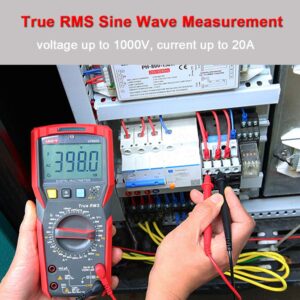 UNI-T UT89XD Digital Multimeter,TRMS 6000 Counts Volt Meter Manual Ranging,Measures AC/DC Voltage Tester,Resistance,Capacitance,Diode,NCV,Temperature,LED Test (UT89XD)