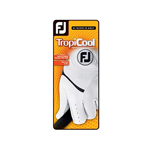 FootJoy TropiCool Gloves, White, Medium/Large