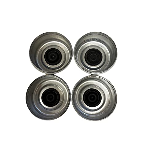 M-Parts 4PC Trailer Hub Dust Caps with Rubber Lubbed Cap, 2.75" OD x 1.5" Height, for 8-Lug 7,000/8,000LB Trailer Axle Wheel Hub, Rubber Grease Dust Cap for Wheel Beaing Hub DC-275L (2 Pairs)