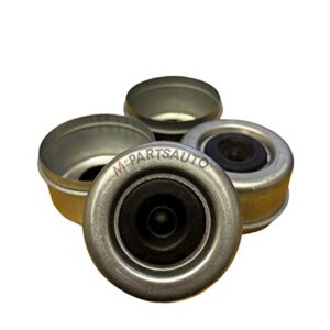 M-Parts 4PC Trailer Hub Dust Caps with Rubber Lubbed Cap, 2.75" OD x 1.5" Height, for 8-Lug 7,000/8,000LB Trailer Axle Wheel Hub, Rubber Grease Dust Cap for Wheel Beaing Hub DC-275L (2 Pairs)