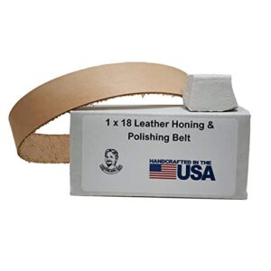 1" x 18" Leather Honing & Polishing Belt - Buffing Compound Included…