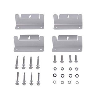 aims power solar panel z bracket mounting kit 4 piece set – rvs, boats, vans